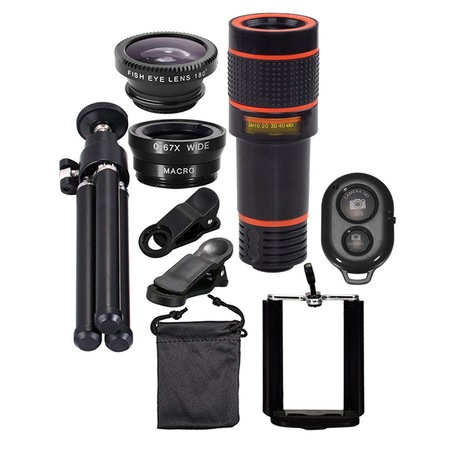 Set 9 in 1 lentile profesionale pentru telefon cu lentila teleobiectiv ...