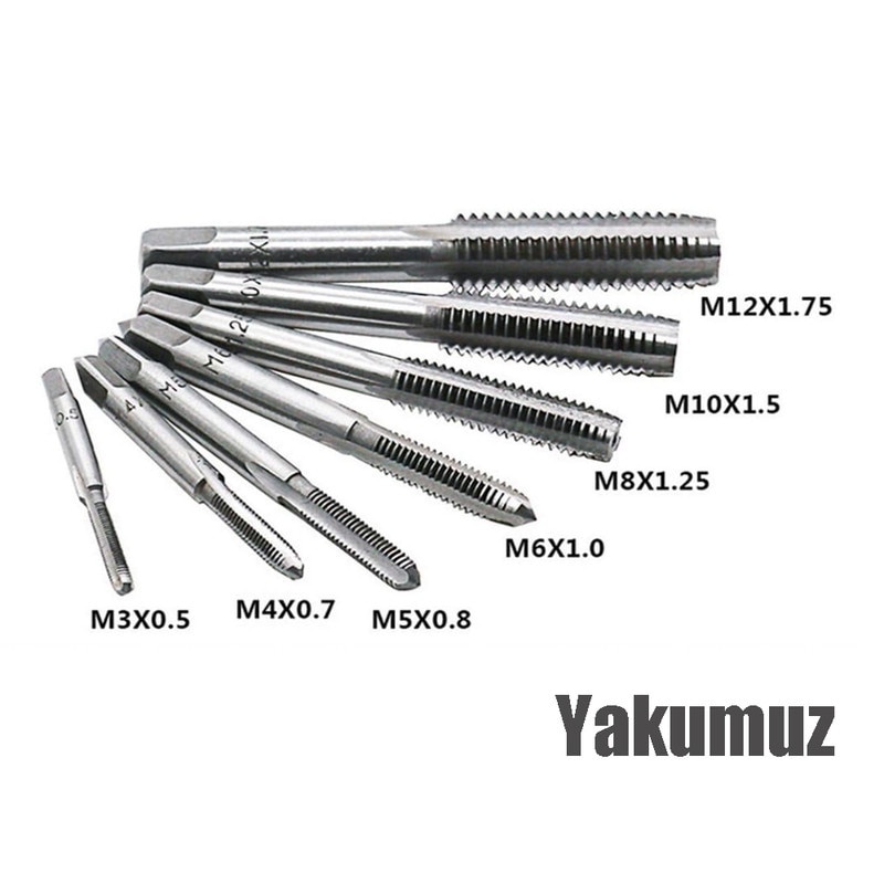 Set port cu tarozi cu filet metric, 8 buc, Yakumuz, Otel, M3 M4 M5 M6 ...