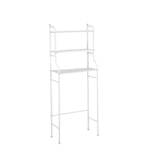 Raft metalic pentru baie, WC, coshop®, cu 3 polite, alb, 25x50x160 cm ...