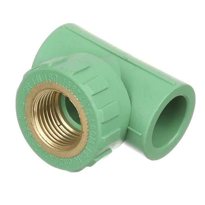 Teu teava PPR, filet interior, Ø 20 mm x 1/2', PN25, verde 10 bucati ...