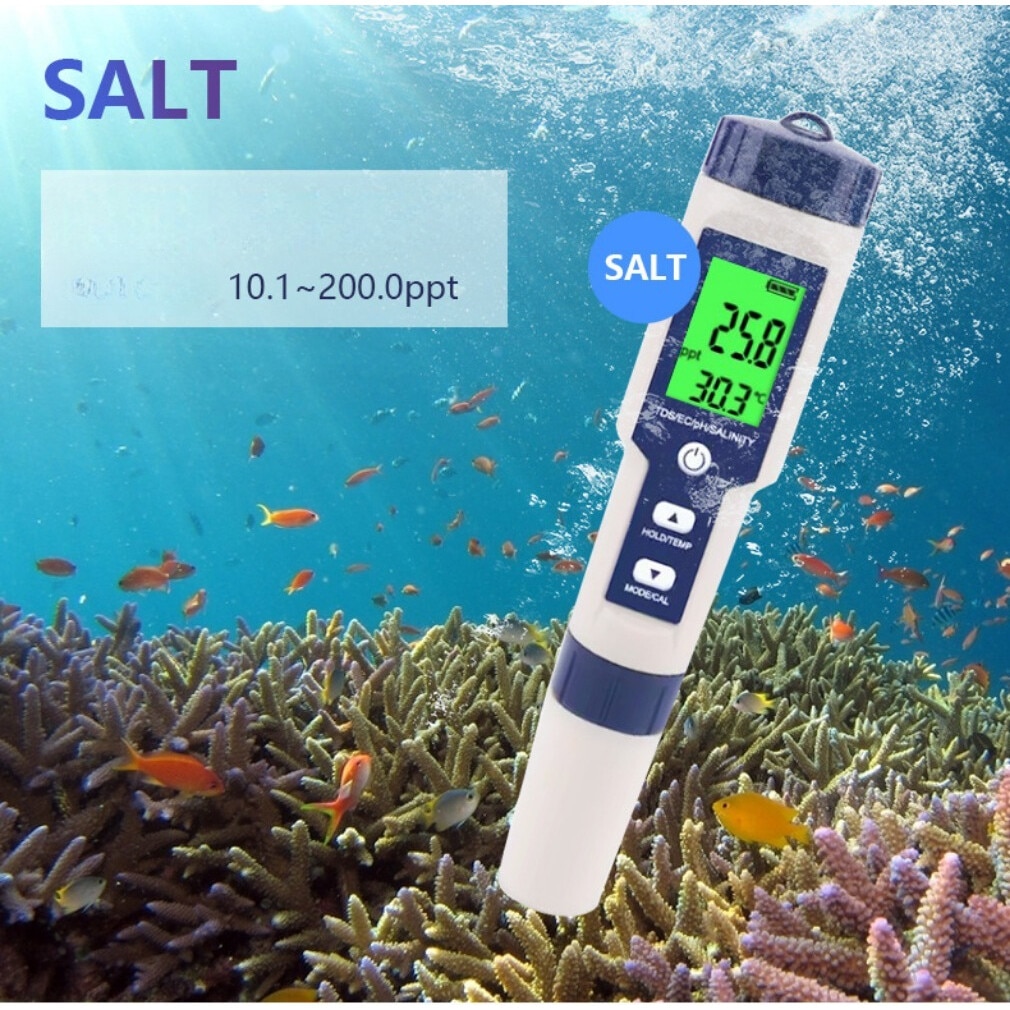 Tester profesional Pentru Calitatea Apei 5 in 1, Pentru masurare PH/TDS ...