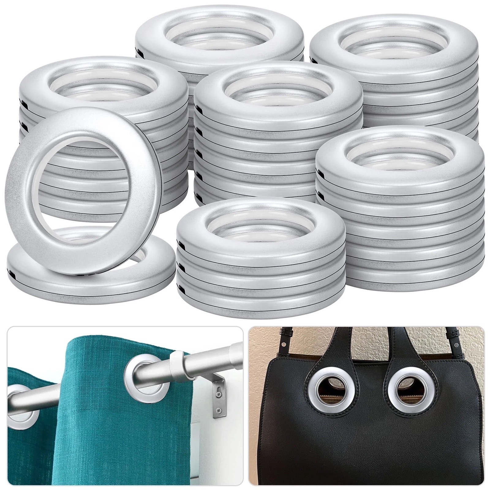Set 50 Inele tip capsa pentru perdele si draperii, Axroad Mall, Inel ...