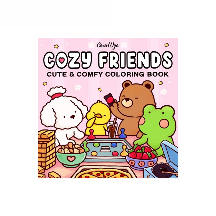 Carte de Colorat, Cozy Friends, Coperta Cartonata, Desene Animale ...