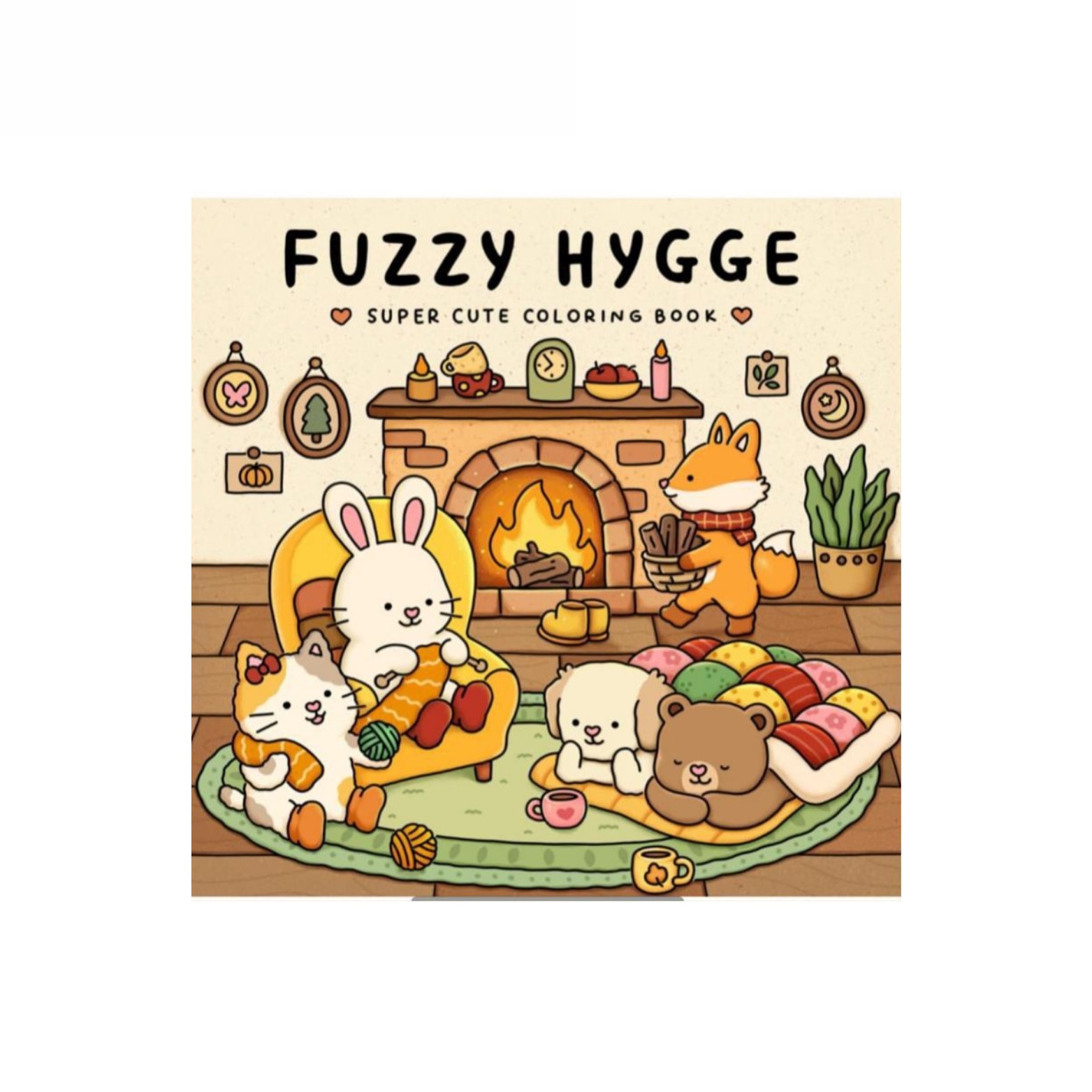 Carte de Colorat, Fuzzy Hygge, Coperta Cartonata, Desene Animale ...