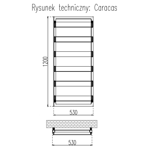 Radiator de baie Caracas H1200 L530 antracit - eMAG.ro