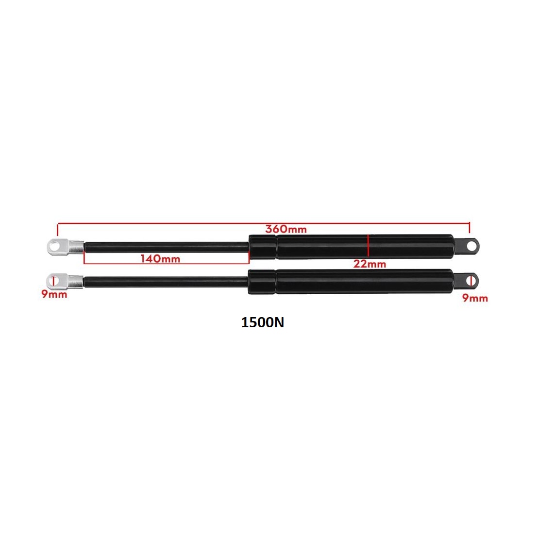 Set 2 bucati amortizor cu gaz pentru sofa 1500N - eMAG.ro