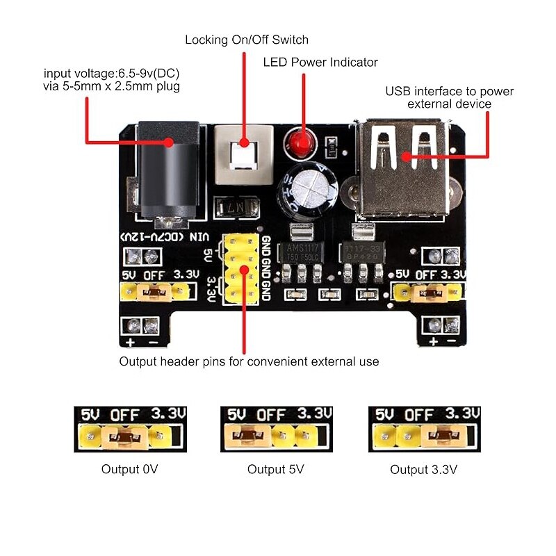 Set Componente Electronice, LED-uri, Breadboard 830 puncte, Componente ...