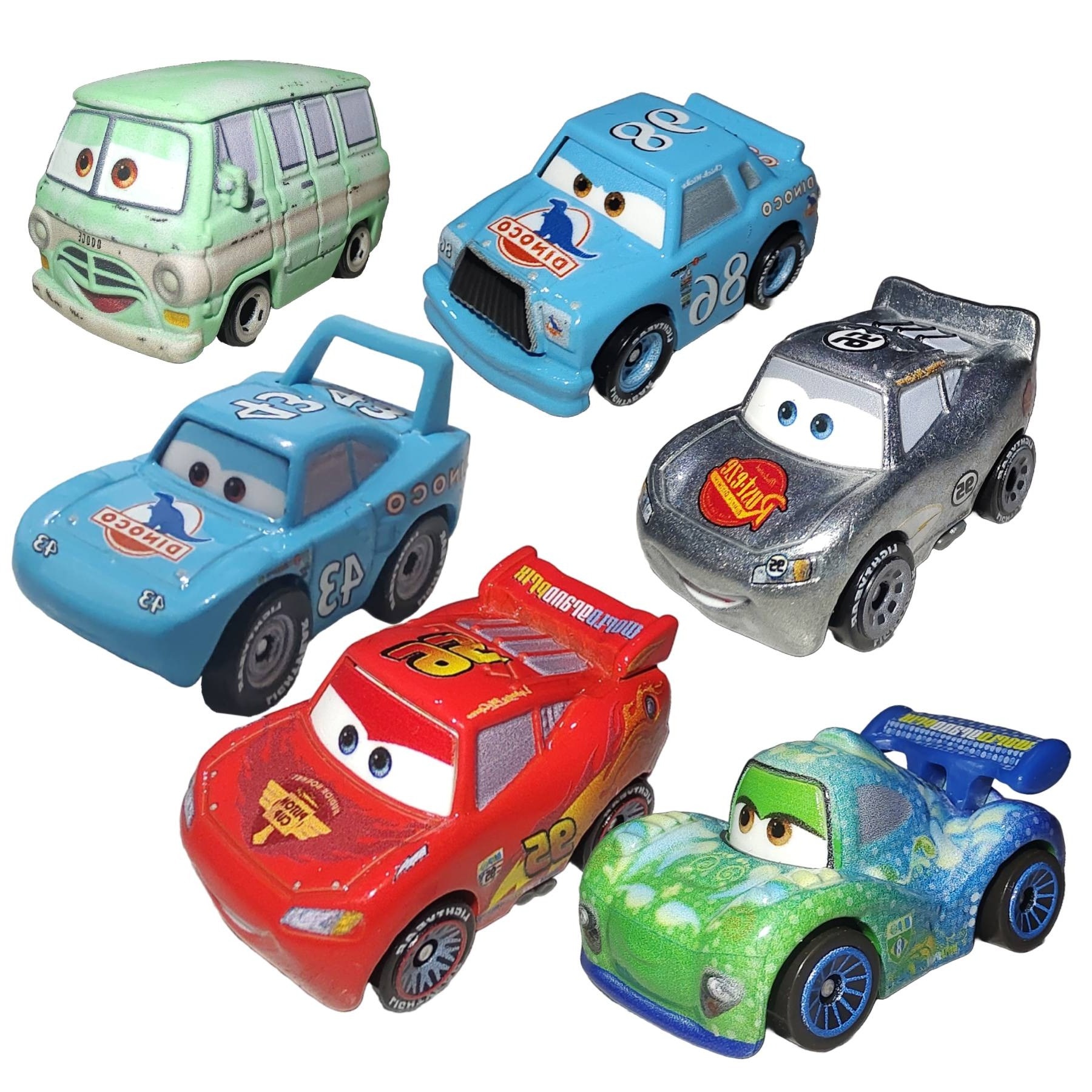 Set 6 masinute metal mini diecast, Disney Cars 3, V1, Fulger McQueen ...