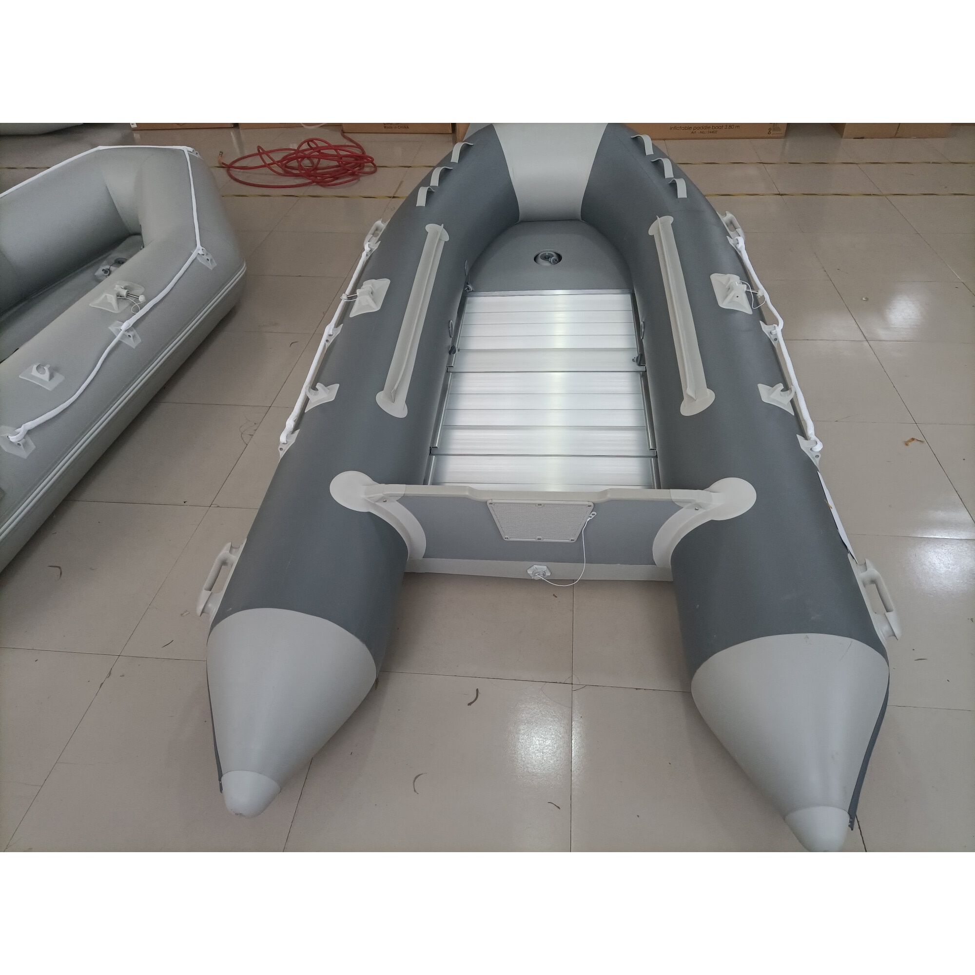 Barca Gonflabila AD 420cm Visoli cu podina din aluminiu si chila V ...