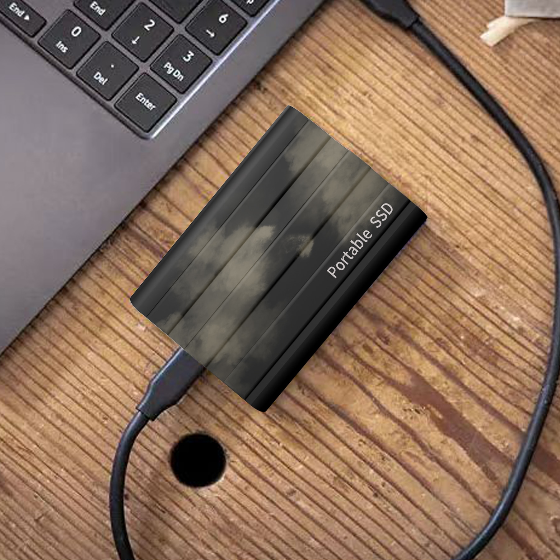 Hard disk extern Portabil SSD, 4TB, USB 3.0, pentru PC, Mac, Desktop ...
