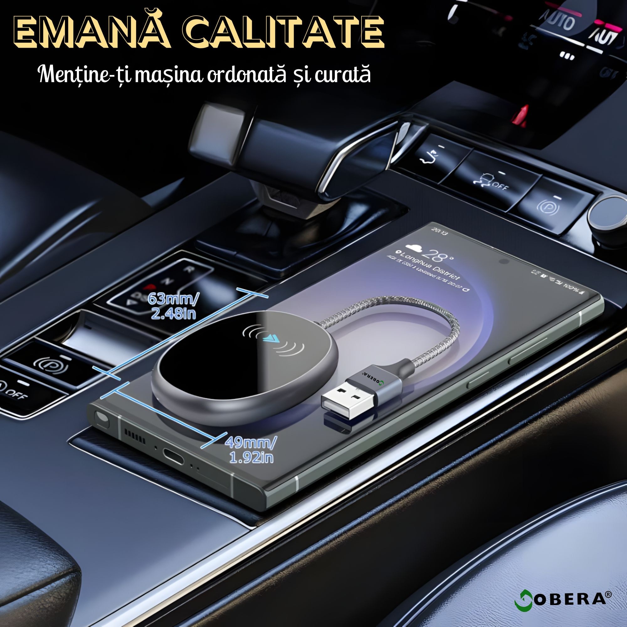 Adaptor Android Auto wireless goBERA®, Pentru masini cu AndroId Auto de ...