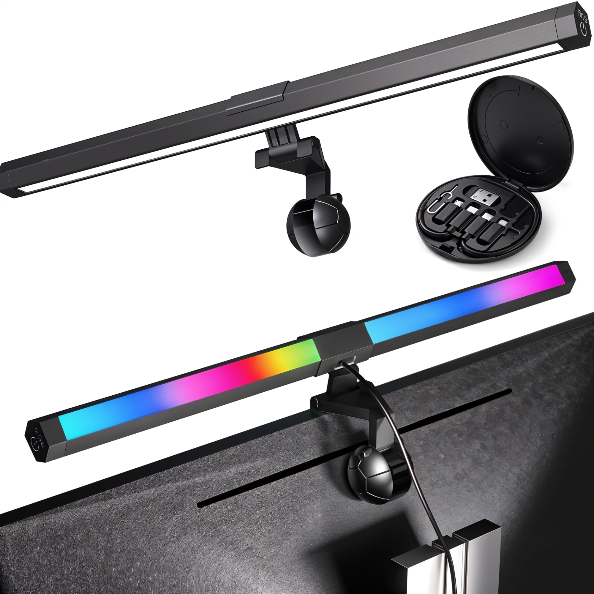 Lampa LED RGB Gavriet™ pentru Monitor & Birou & Munca & Citit, 40 cm ...