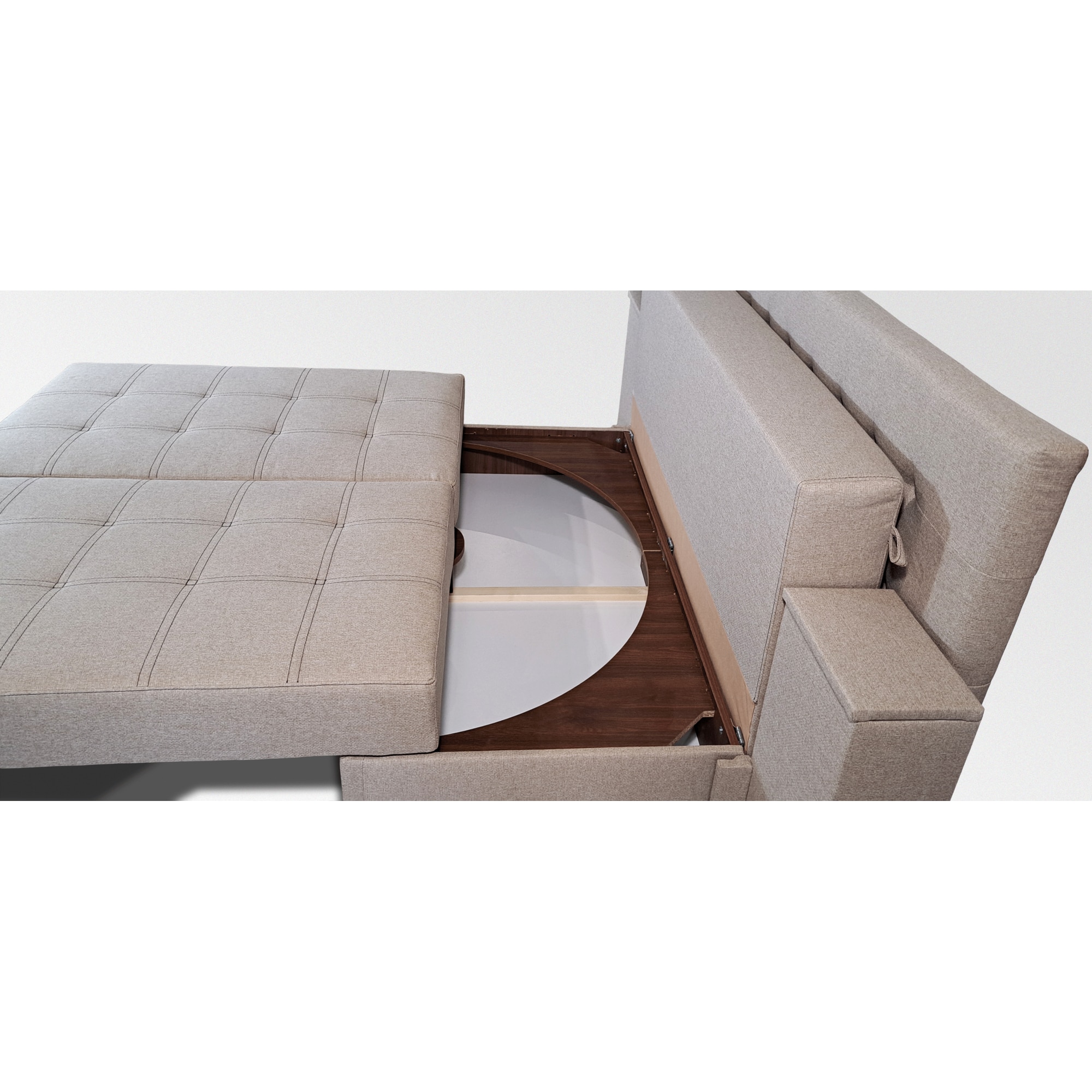 Canapea extensibila cu tablie de pat Rafael 160, Iza, Relaxa, lada ...