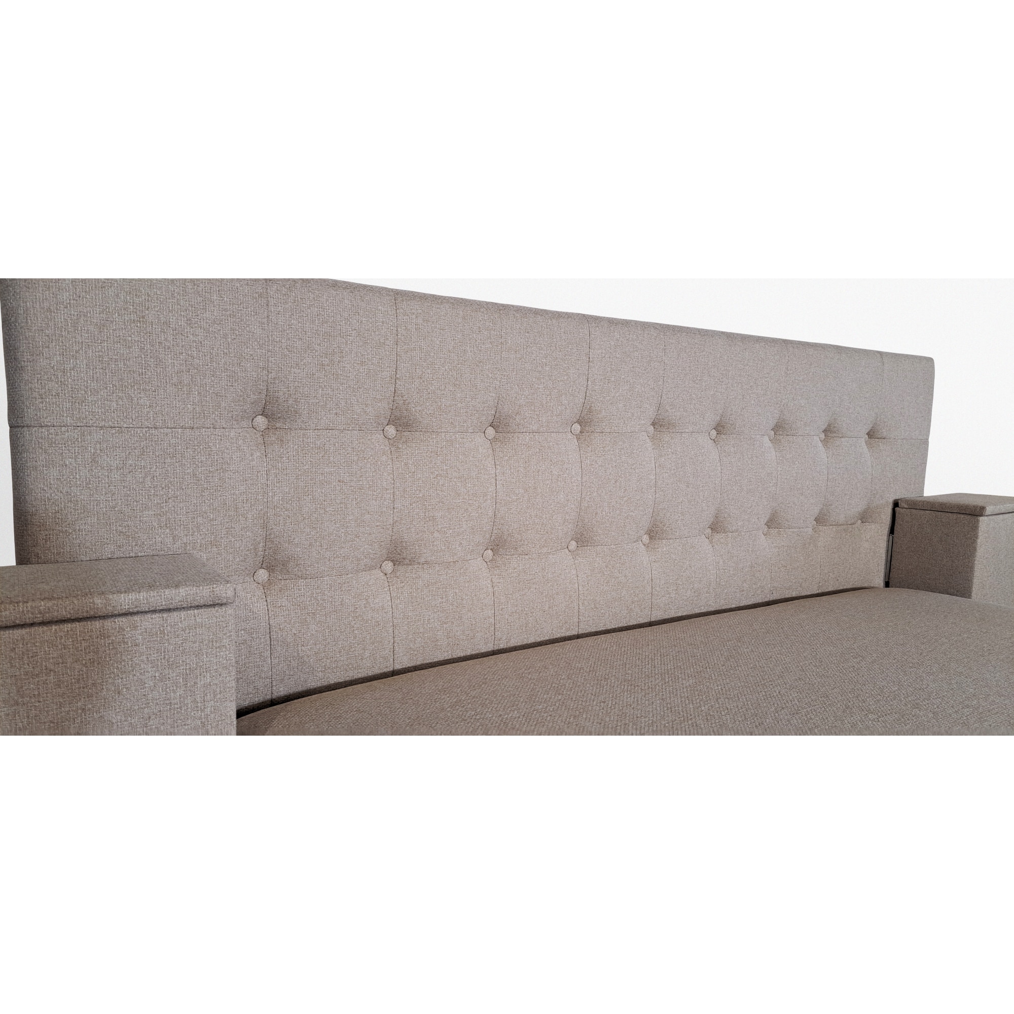 Canapea extensibila cu tablie de pat Rafael 160, Iza, Relaxa, lada ...