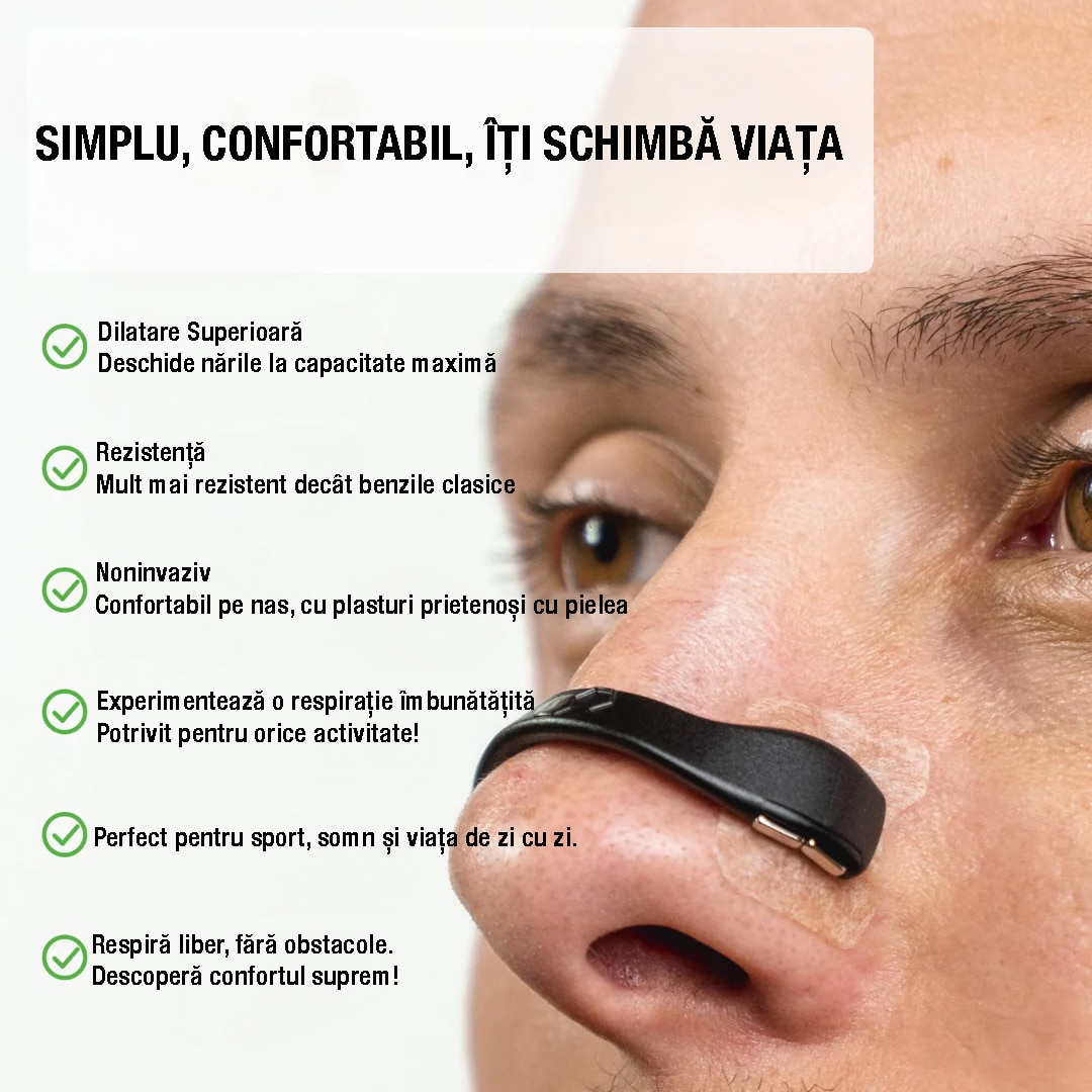 Dilatator Nazal Miraza, Antisforait, Mareste Capacitatea Respiratorie, Ajuta cu Deviatia de Sept ...