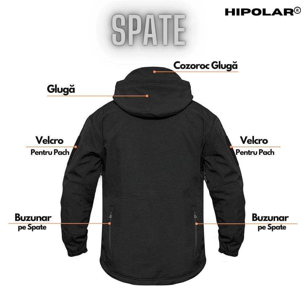 Jacheta Toamna Iarna, Softshell cu interior Imblanit, Negru ...