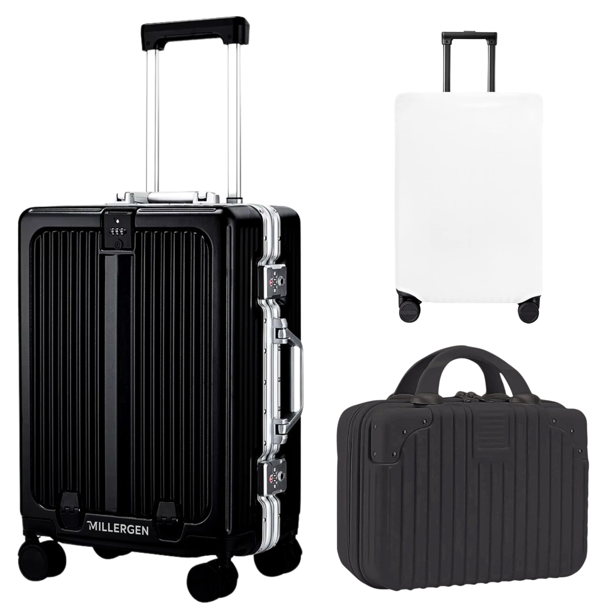 Troler Millergen™, Valiza Bagaj de Mana cu insertii de Aluminiu, Suport ...