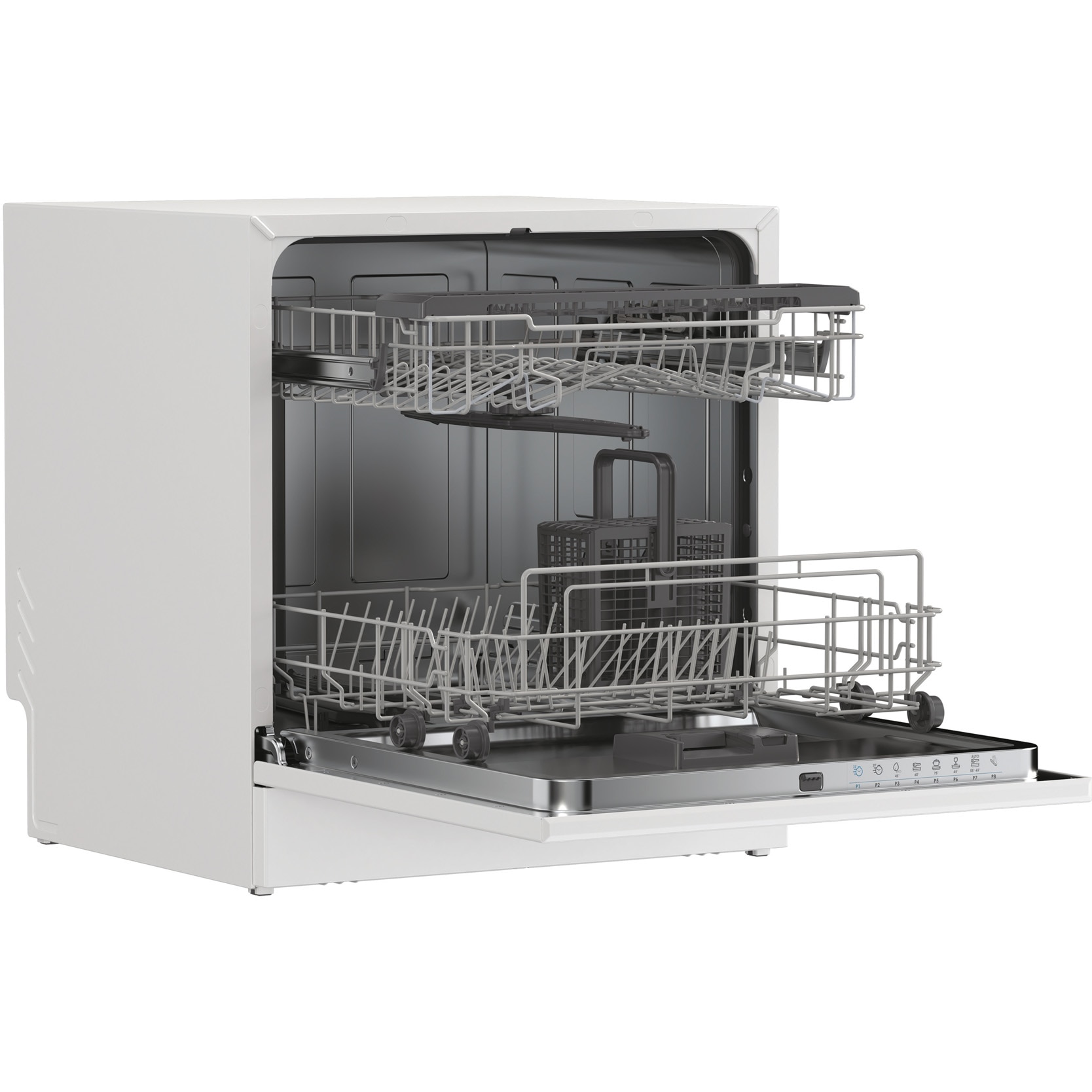 Masina de spalat vase compacta Candy CP 8F9FFW, 8 seturi, 8 programe ...