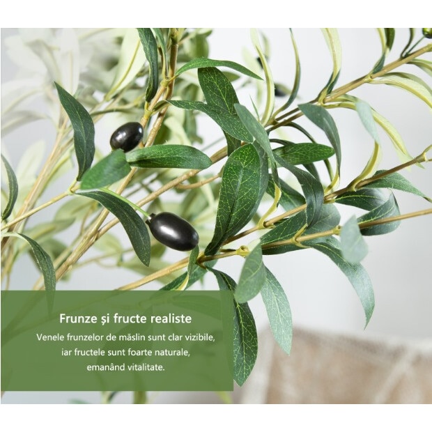 Maslin Artificial in Ghiveci RoveRim, 150cm, Aspect Natural, Material ...