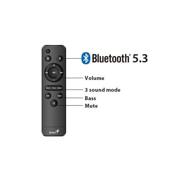 Boxe PC, Genius, 1850 BT, 50 W, Bluetooth, negru, set 3 bucati - eMAG.ro