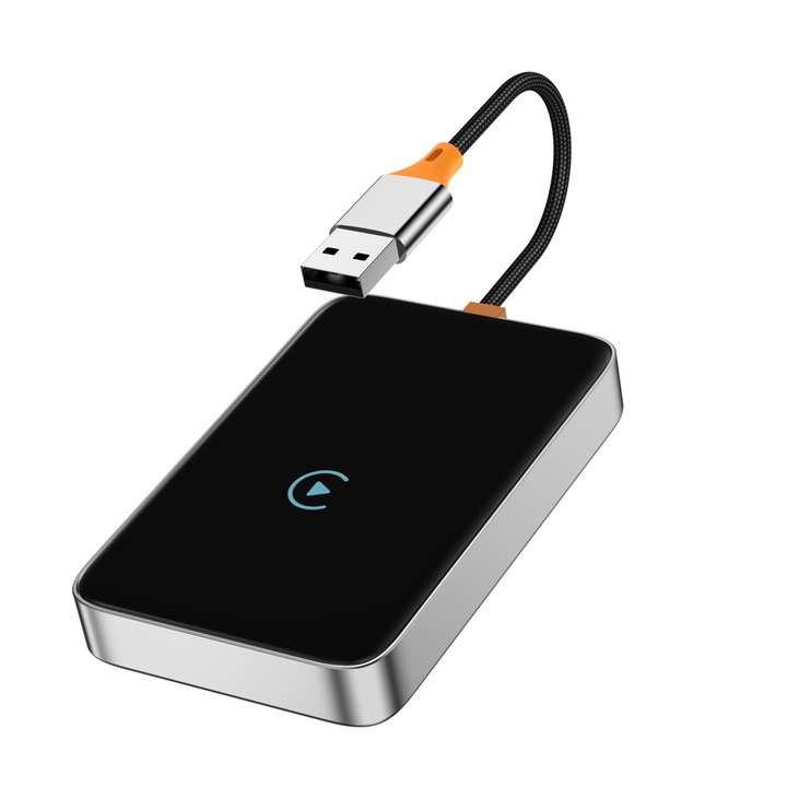 Adaptor Wireless CarPlay idealSTORE, compatibil Android & IOS Auto, USB Adaptor, Plug and Play ...