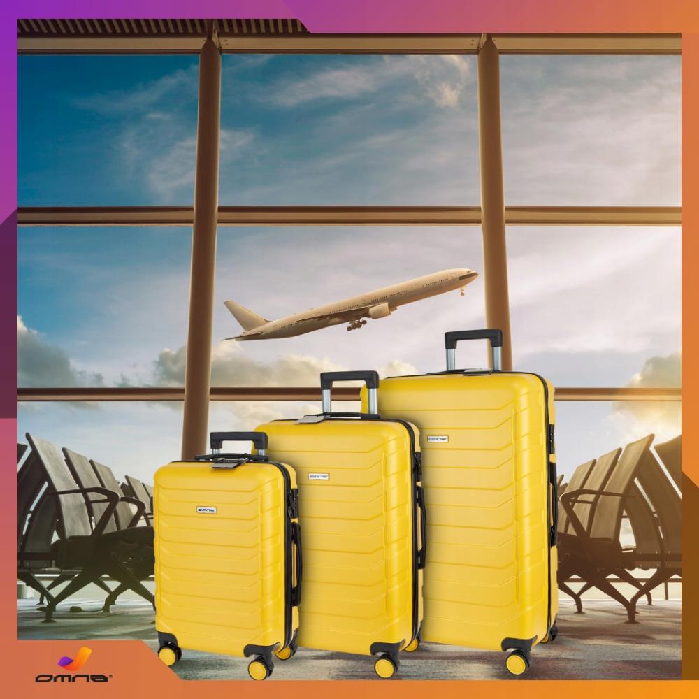 Set 3 Trolere cabina avion, Omna, 94/63/40 L, 38x24x57/44x27x67 ...