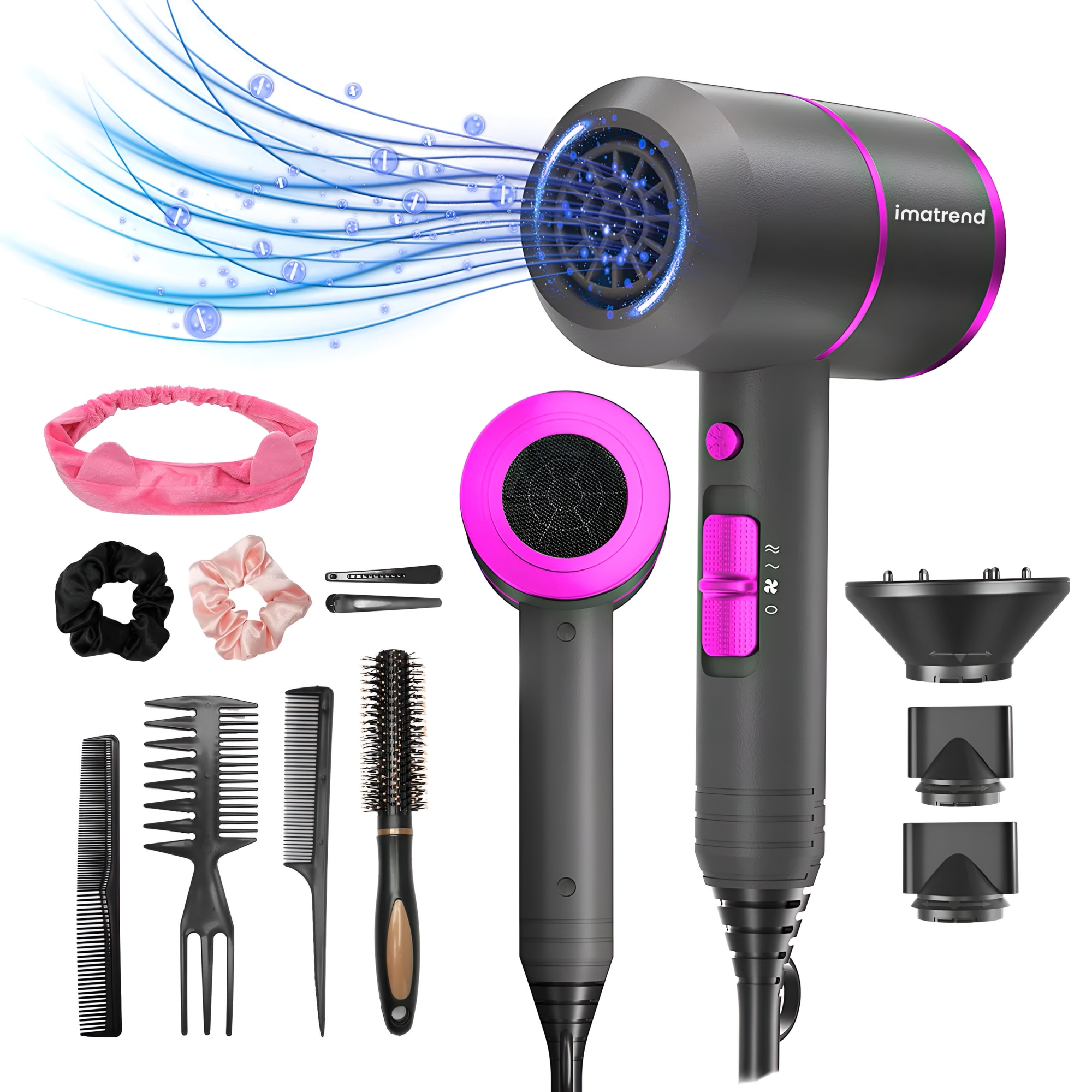 Uscator Par Profesional IMA Trend, 1800W, Feon 2 Viteze si 3 trepte de ...