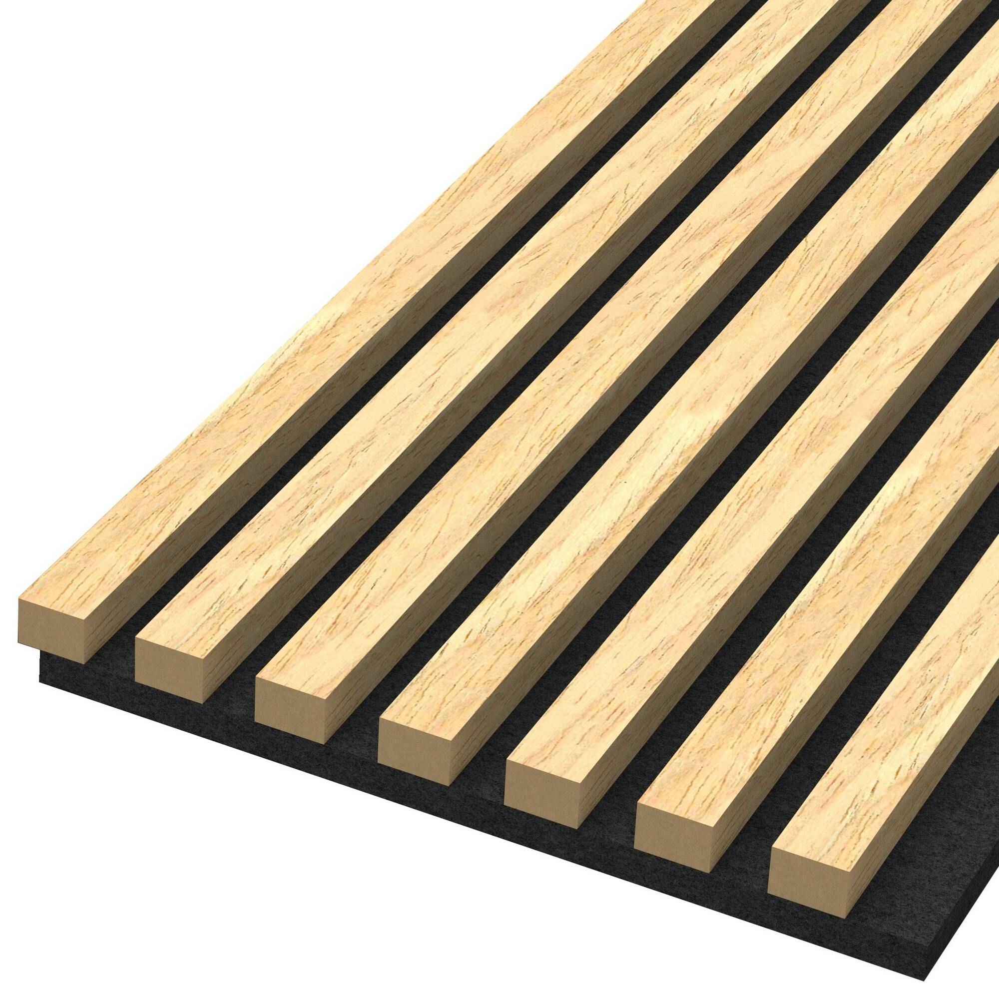 Riflaj acustic MDF si furnir, stejar, 2700x305mm, 0.82 m², decorativ ...