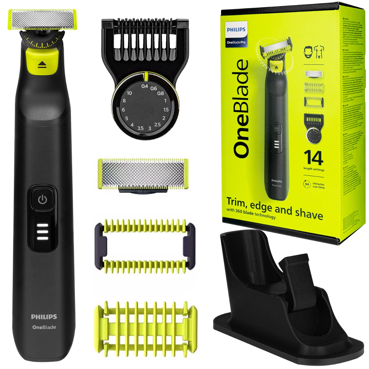 Philips OneBlade Pro360 QP6541/15 Borotva + Oneblade PRO borotvaállvány ...