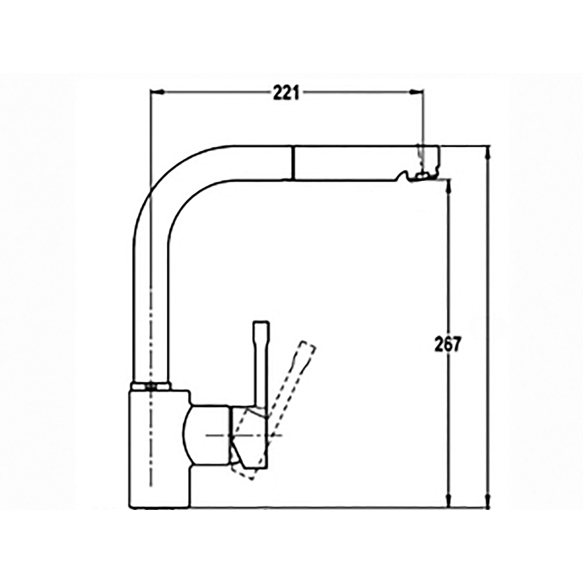 Смесител за кухня EVO LINE Черно с хром, с изтеглящ душ, комплект с ...