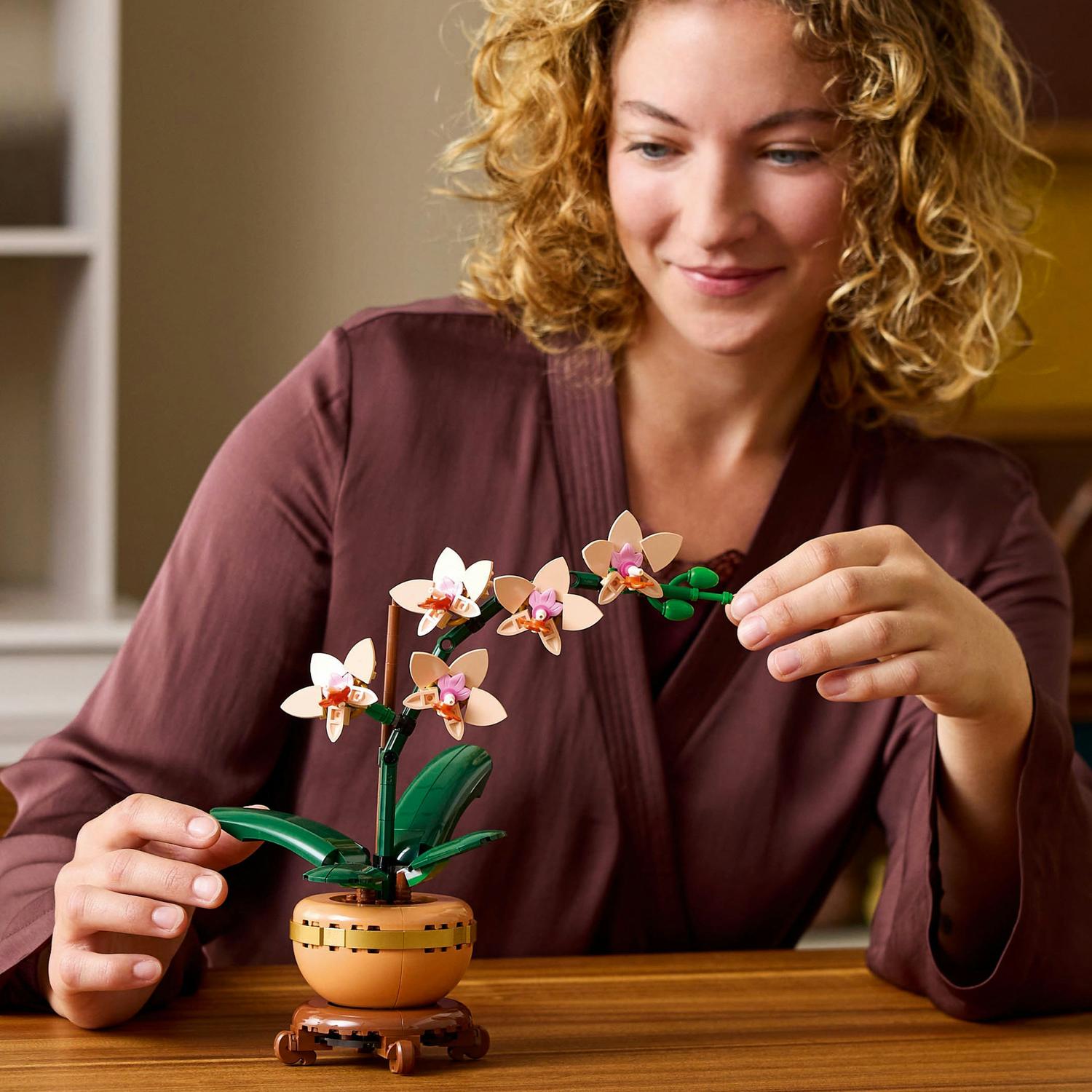 LEGO® Botanicals - Mini orhidee 10343, 274 piese, Floare Artificiala ...