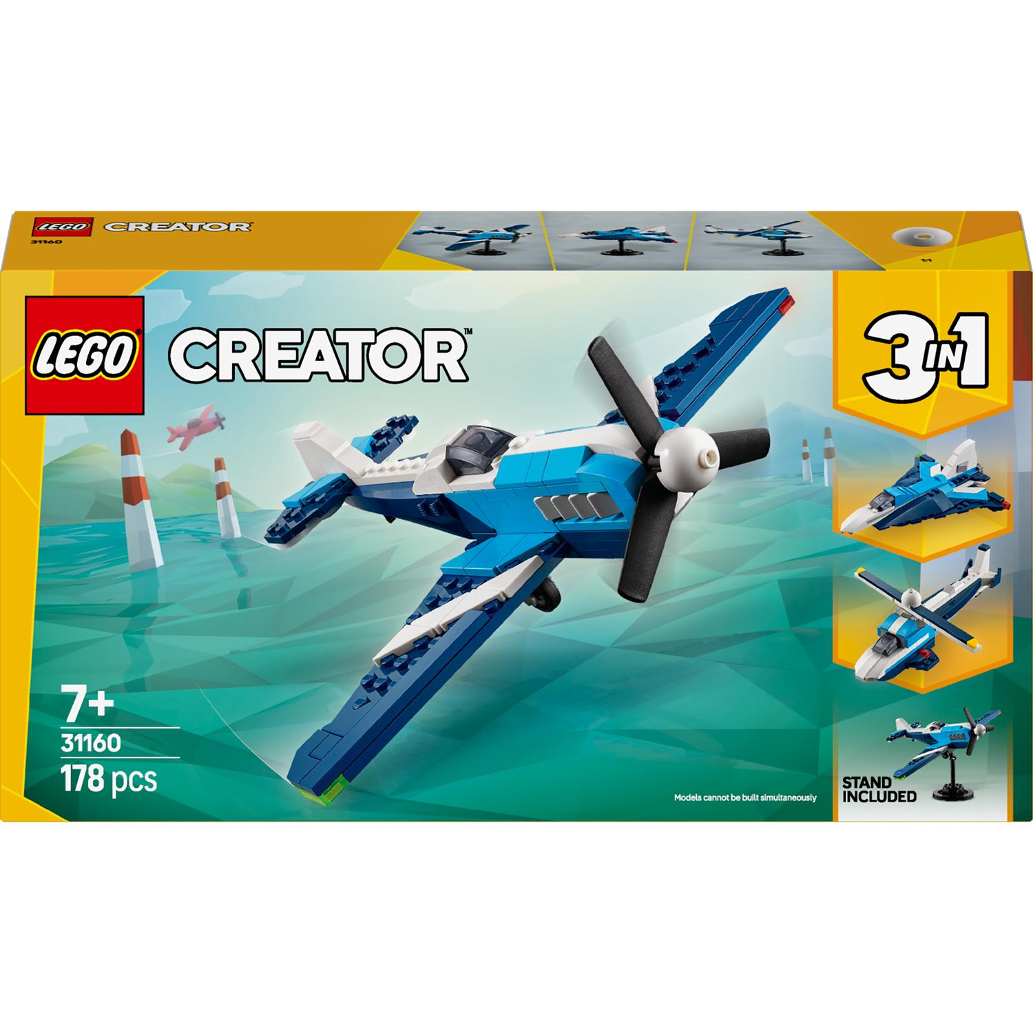 LEGO® Creator 3 in 1 - Aparat de zbor: Avion de curse 31160, 178 piese ...