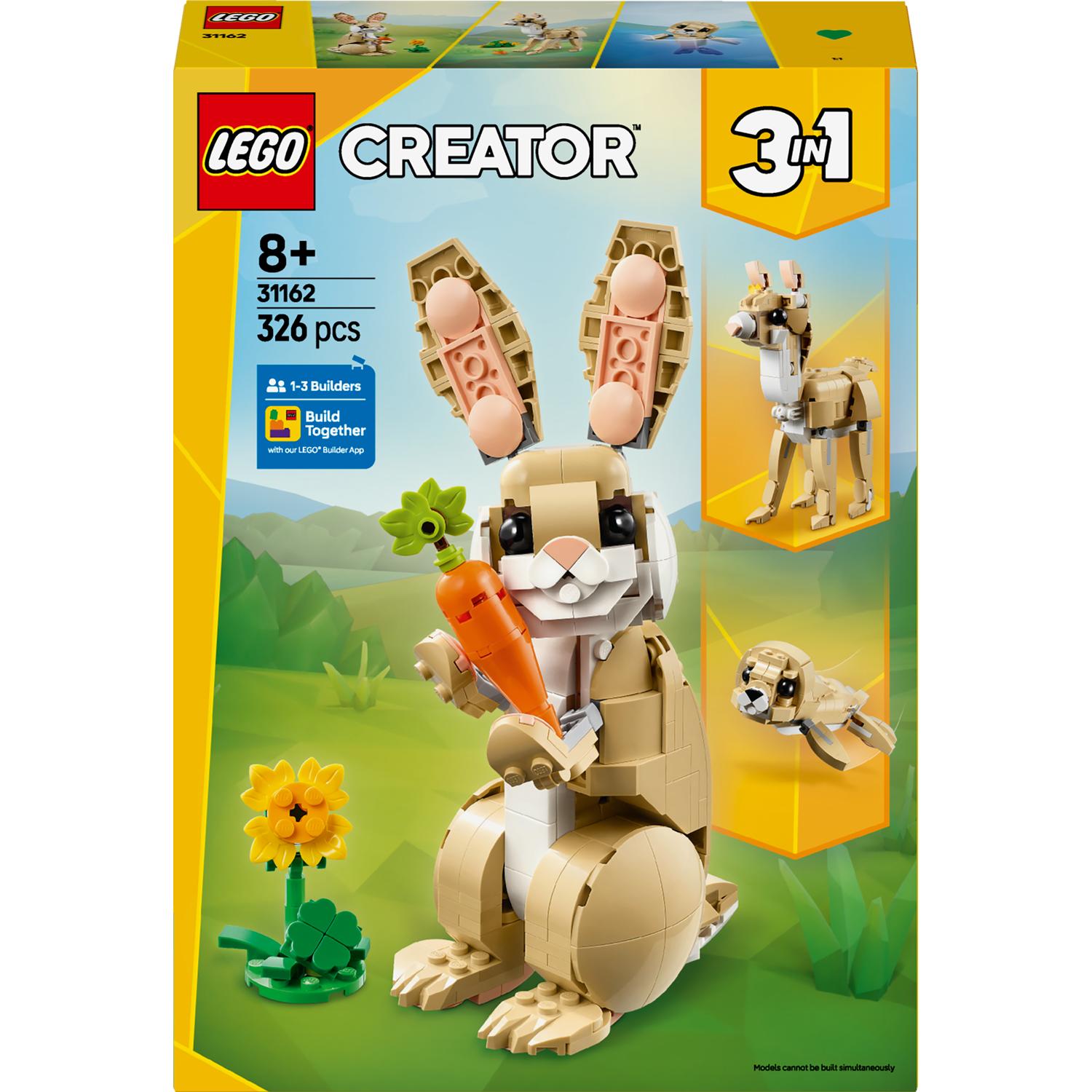 LEGO® Creator 3 in 1 - Iepuras dragalas 31162, 326 piese - eMAG.ro