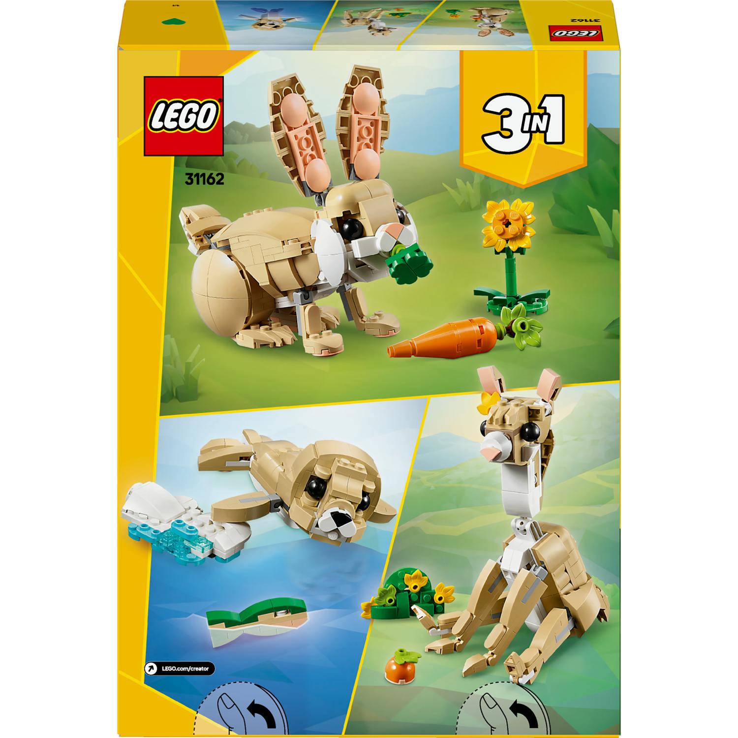 LEGO® Creator 3 in 1 - Iepuras dragalas 31162, 326 piese - eMAG.ro