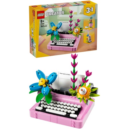 LEGO® Creator 3 в 1 - Пишеща машина с цветя 31169, 363 части - eMAG.bg