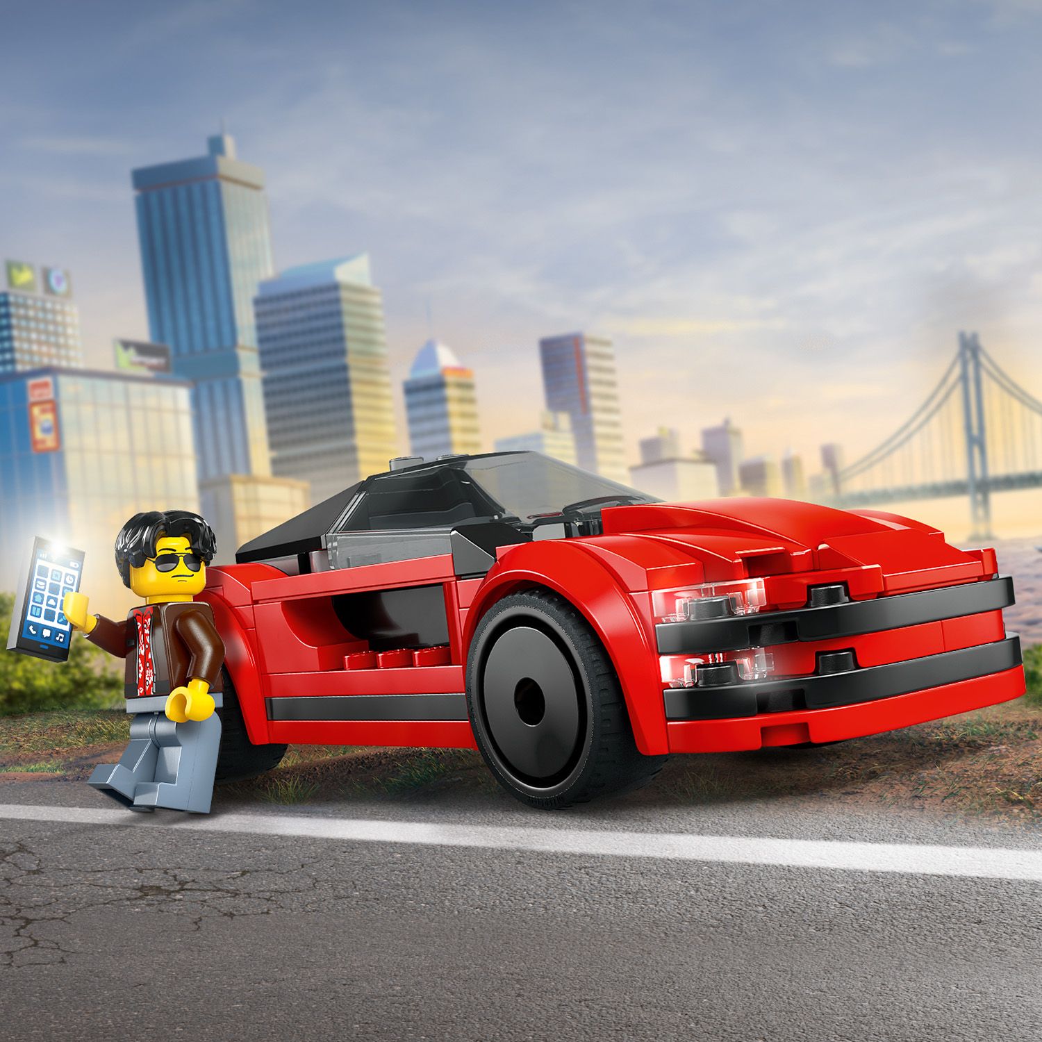 LEGO® City - Masina sport rosie 60448, 109 piese - eMAG.ro