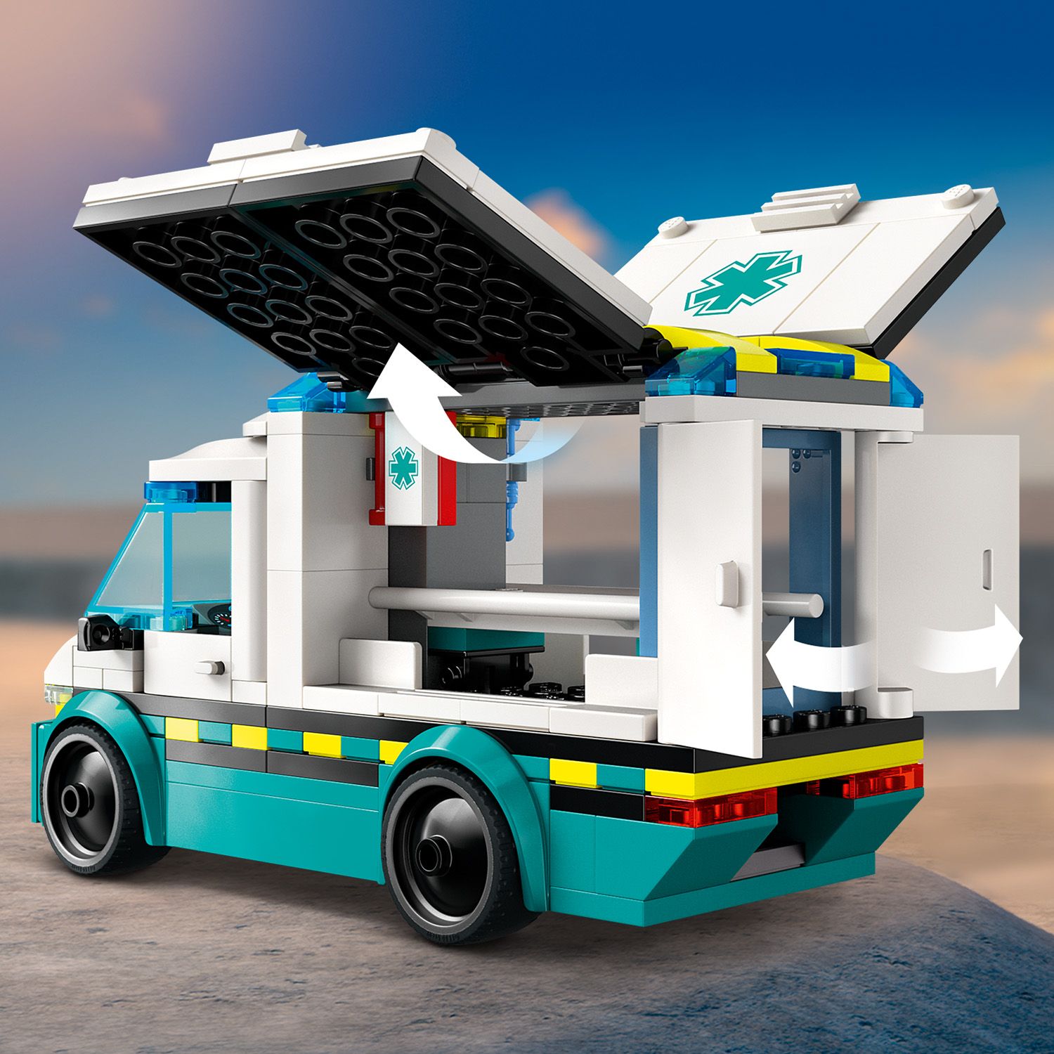 LEGO® City - Ambulanta de urgente 60451, 184 piese - eMAG.ro