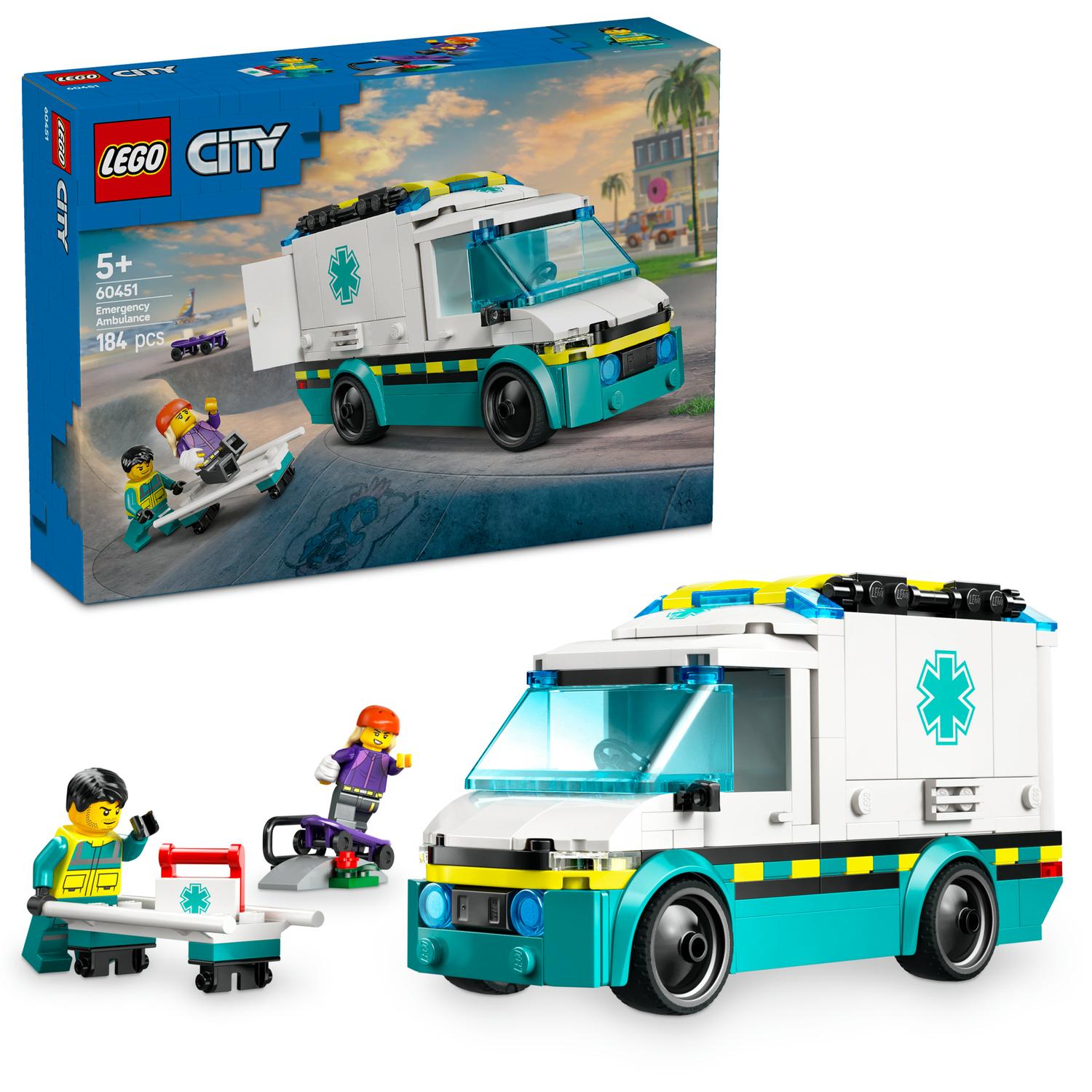 LEGO® City - Ambulanta de urgente 60451, 184 piese - eMAG.ro
