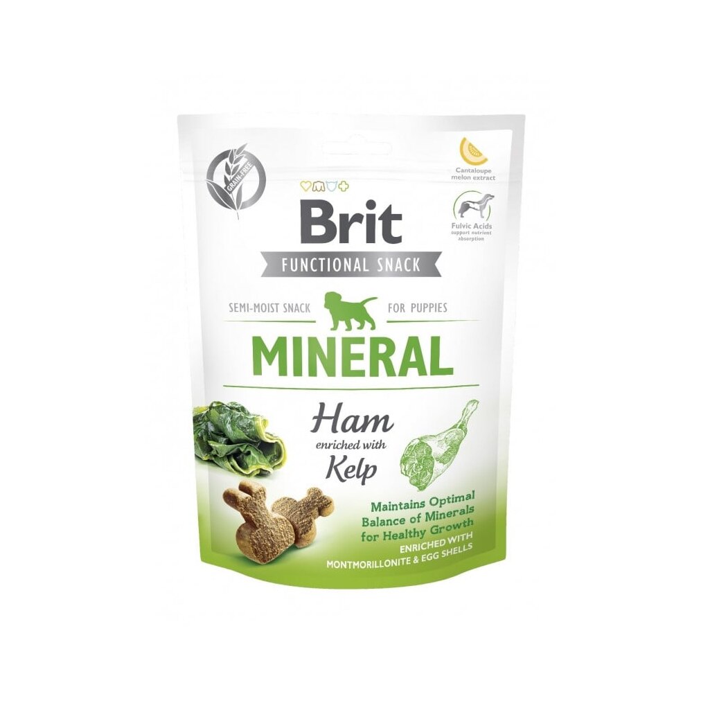 Recompense pentru catei BRIT Care Dog Functional Snack Mineral Ham 150g ...