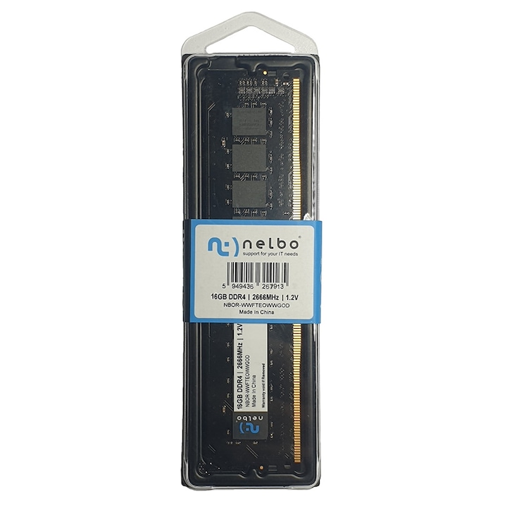 Memorie RAM 16 GB ddr4, 2666 Mhz, 1.2V CL17 Nelbo original, pentru ...