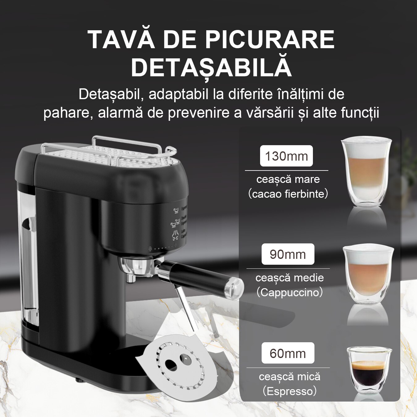 Espressor manual 3 in 1, Exploara seria TC58A, Capsule Nespresso/cafea ...