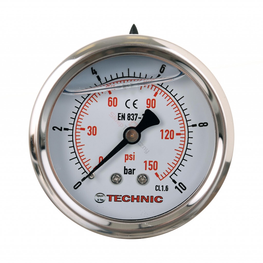 Manometru/manometru cu glicerina TC Technic, 63mm, conexiune spate 1/4 ...