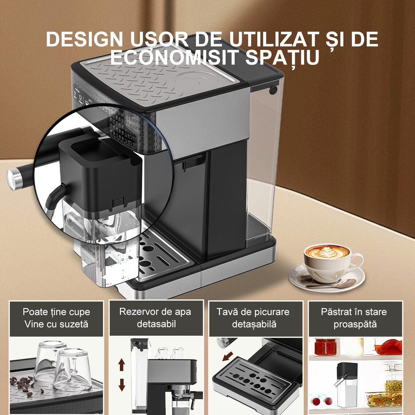 Espresso multifunctional, Un clic Cappuccino/Latte, KOC Recomandari ...