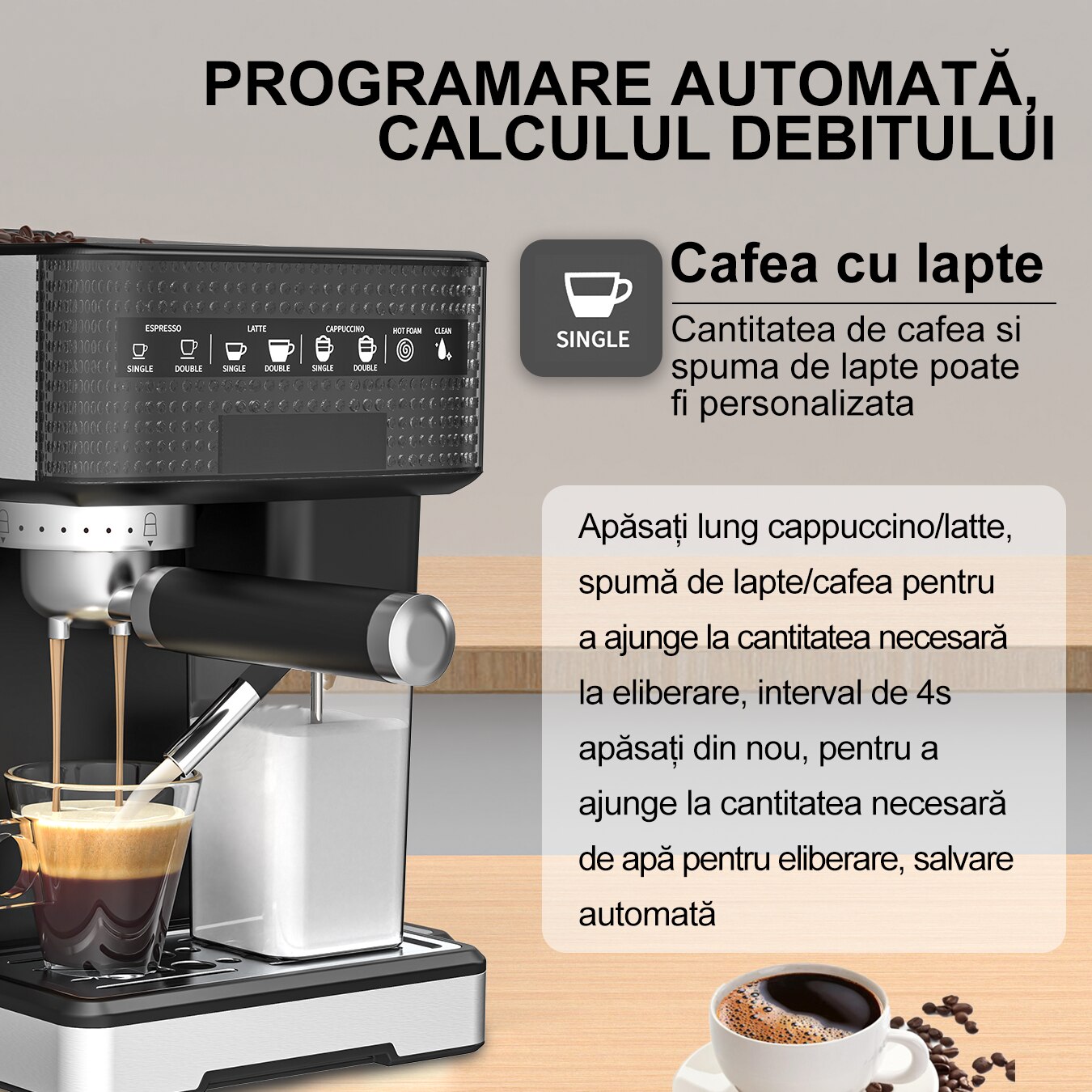 Espresso multifunctional, Un clic Cappuccino/Latte, KOC Recomandari ...