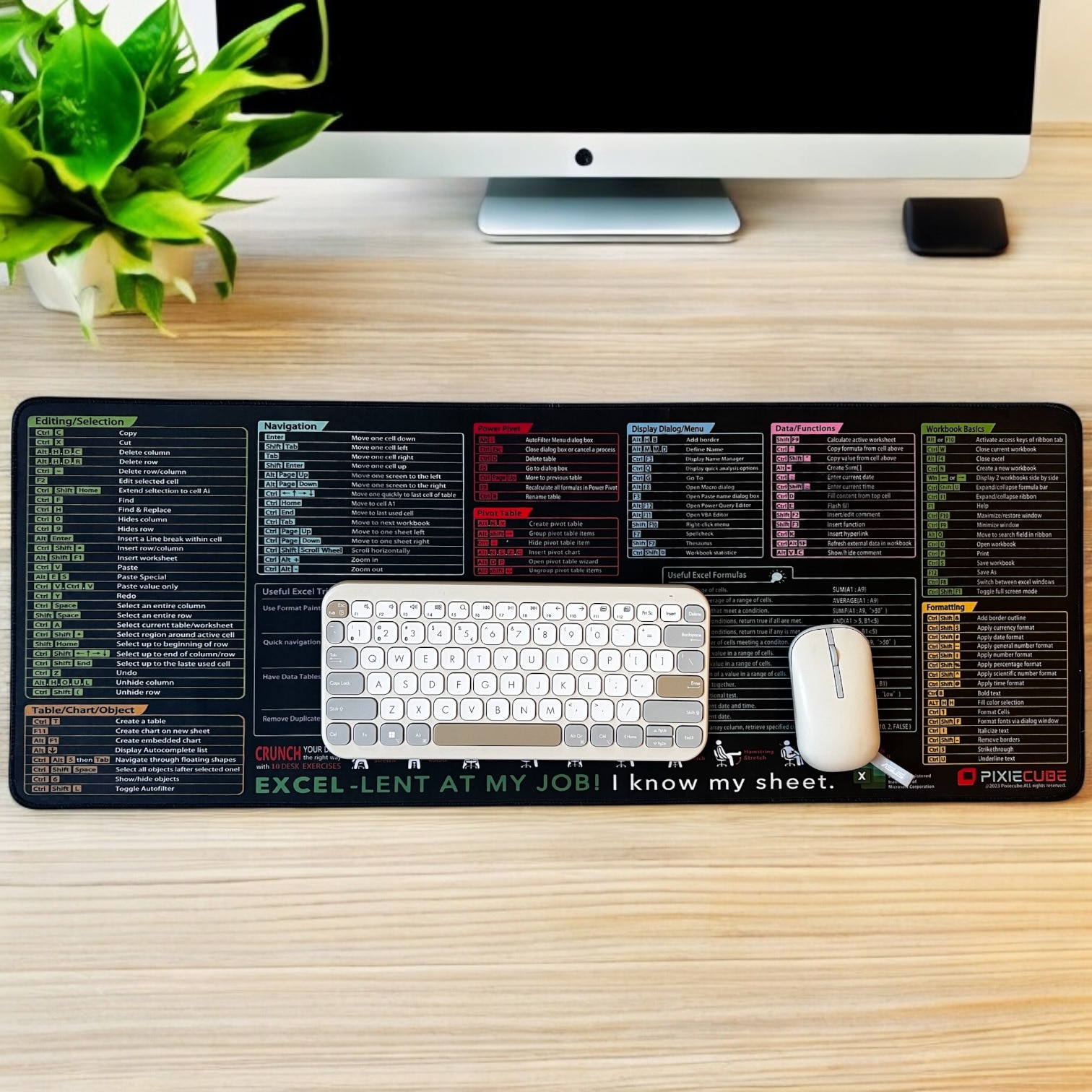 MousePad Mare cu Scurtaturi si Formule Excel, Shortcuts In Limba ...