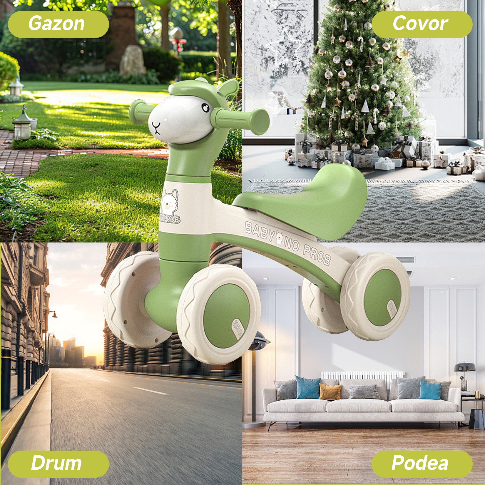 Bicicleta fara pedale, Wacorresi, Bicicleta de echilibru cu 4 roti ...