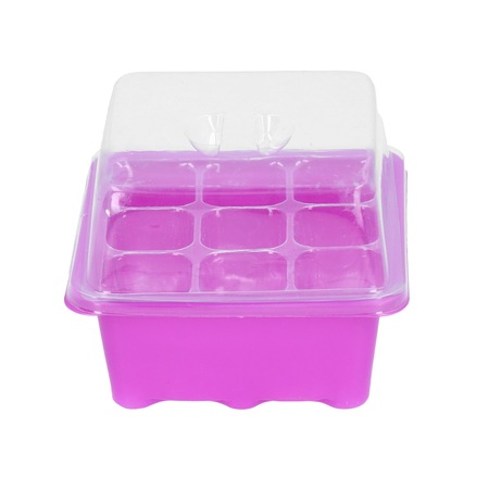 Set 2 cutii de germinare Jormftte, 9 compartimente, plastic transparent ...