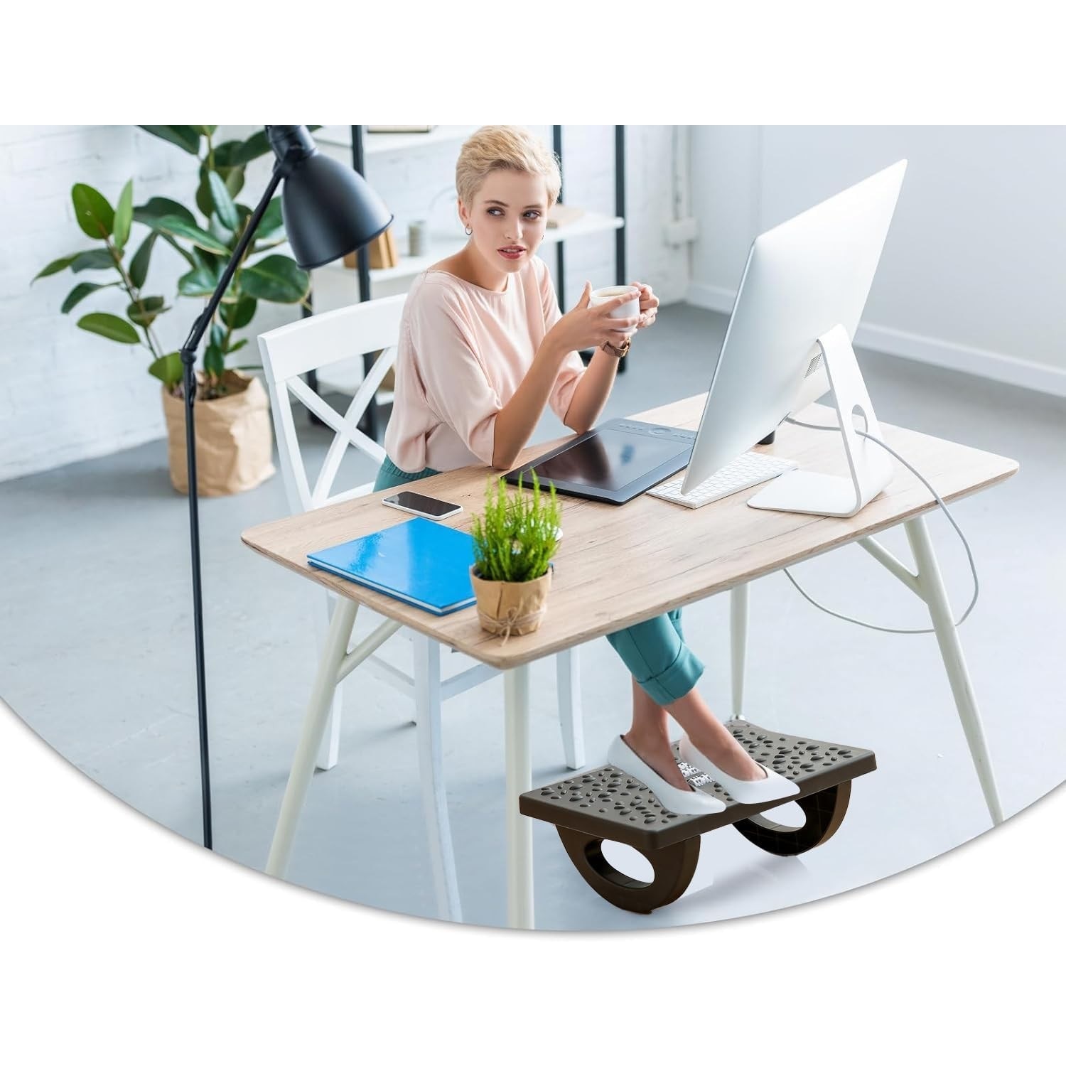 Suport Ergonimic pentru Picioare, Flippy, Plastic, cu Role de Masaj ...