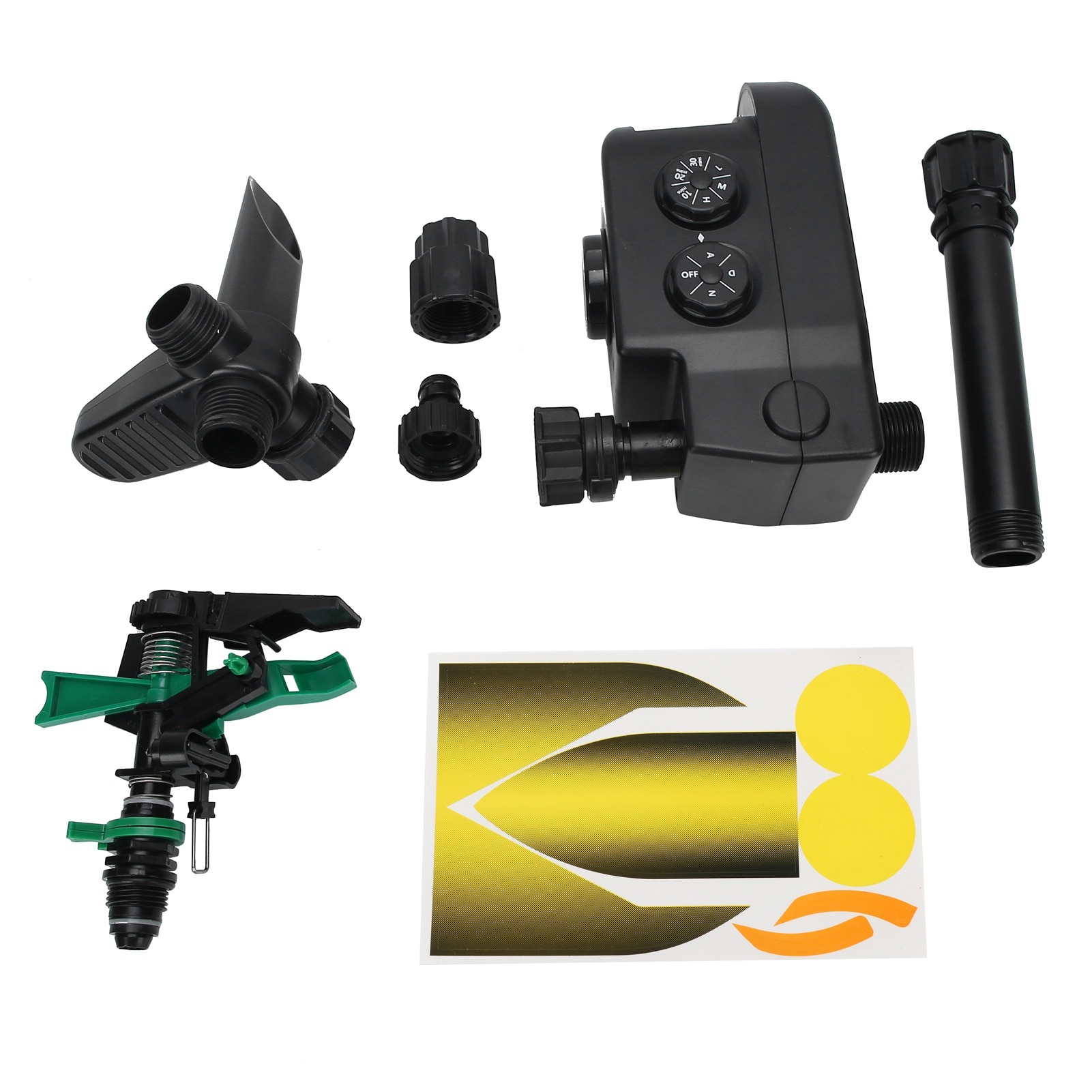 Aspersor de gradina, set cu senzor de temporizare solar, 57x17.5cm ...