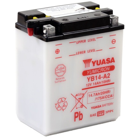 Baterie moto Yuasa YuMicron 12V 14Ah (YB14-A2) - eMAG.ro